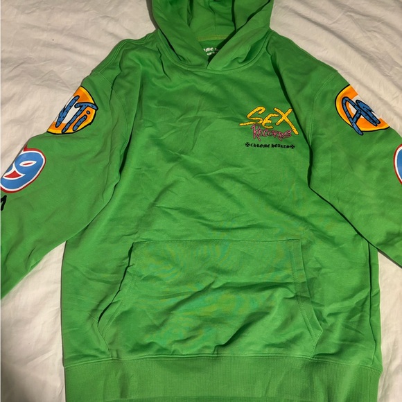 Chrome Hearts | Sweaters | Chrome Hearts Green Graphic Hoodie For Men ...